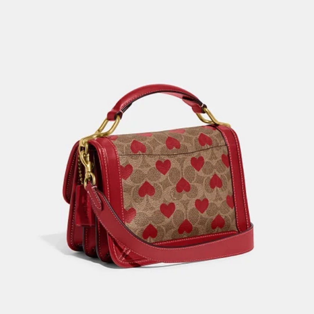 Coach Hero Shoulder Bag With Heart Print, Women's Fashion, Bags ...