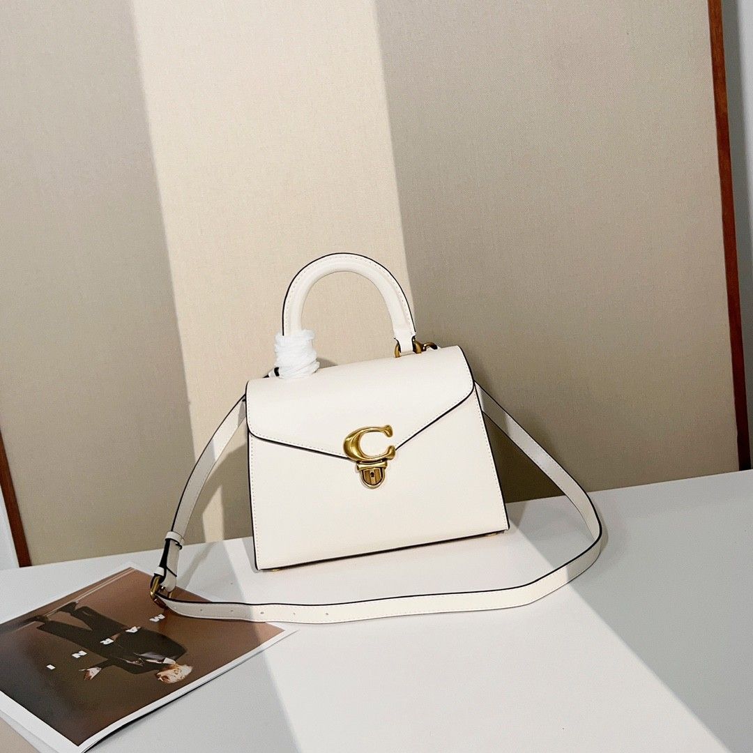 Coach Sammy Top Handle Satchel White, Women's Fashion, Bags & Wallets ...