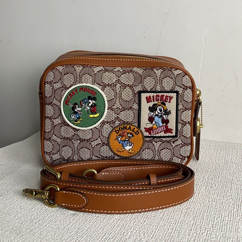 Coach x Disney Mickey Mouse 19 in Signature Jacquard Sling Bag, Women's ...