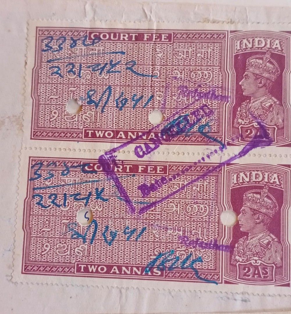 COURT FEE / REVENUE STAMP British India , King George VI Mostly ...