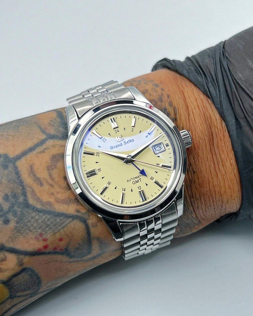 Custom Grand Seiko Mod GS GMT SBGM jubilee in 39mm, Men's Fashion ...