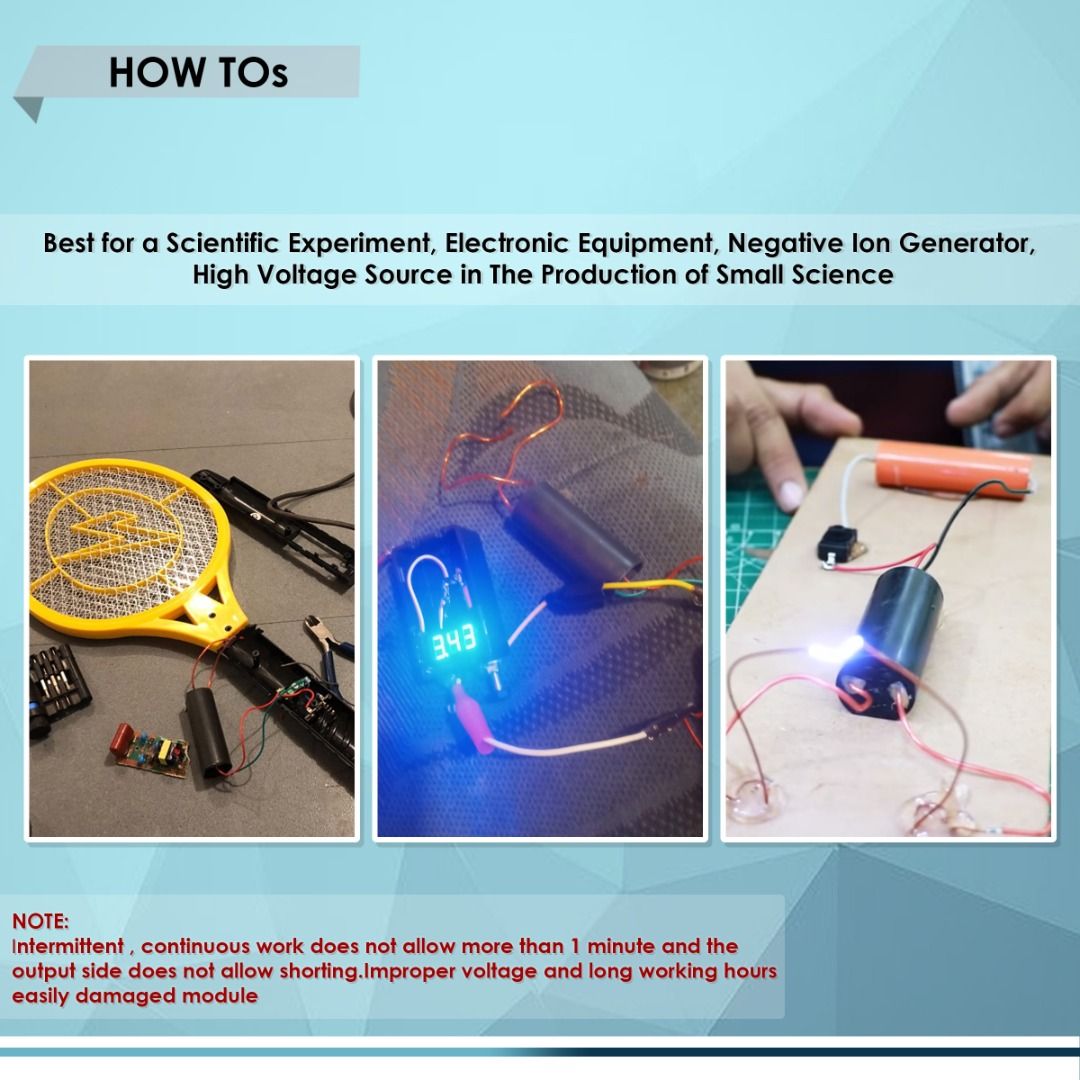 DC 3V-6V to 400kV 400000V 2-5A, BOOST STEP-UP POWER MODULE HIGH-VOLTAGE ...