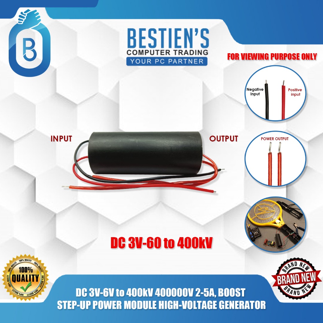 DC 3V-6V to 400kV 400000V 2-5A, BOOST STEP-UP POWER MODULE HIGH-VOLTAGE ...