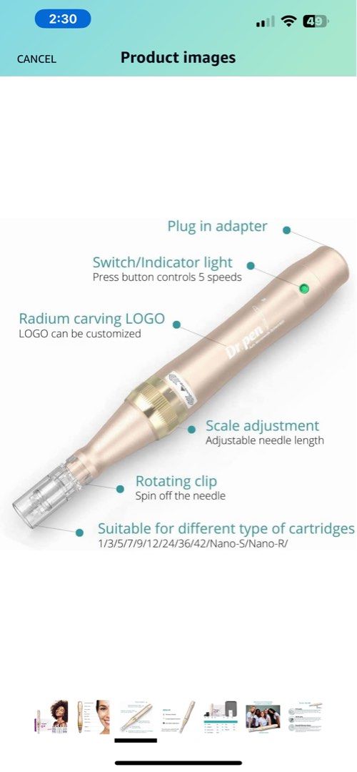 Dr. Pen Ultima M5 Professional Kit - Authentic Multi-function Wireless Derma Beauty Pen, Beauty ...