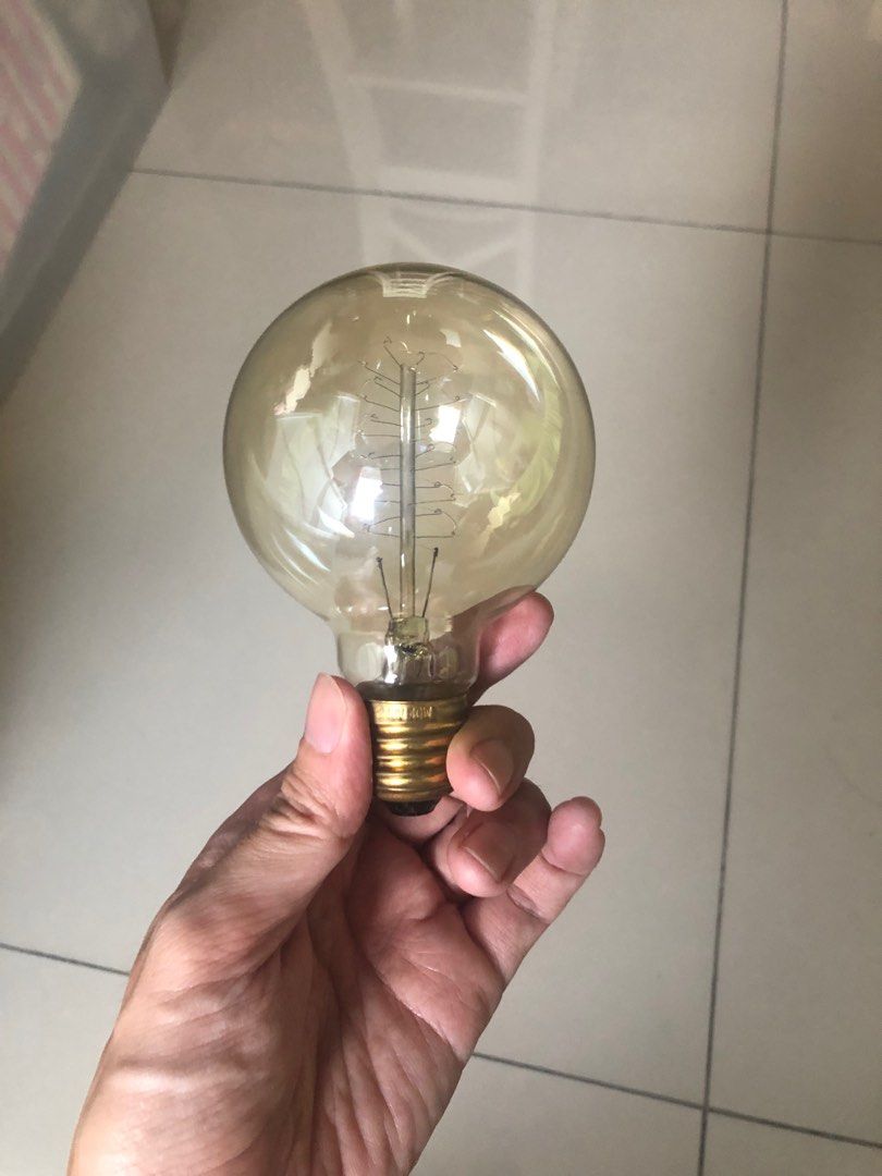 Edison tungsten filament light bulb, Furniture & Home Living, Lighting ...