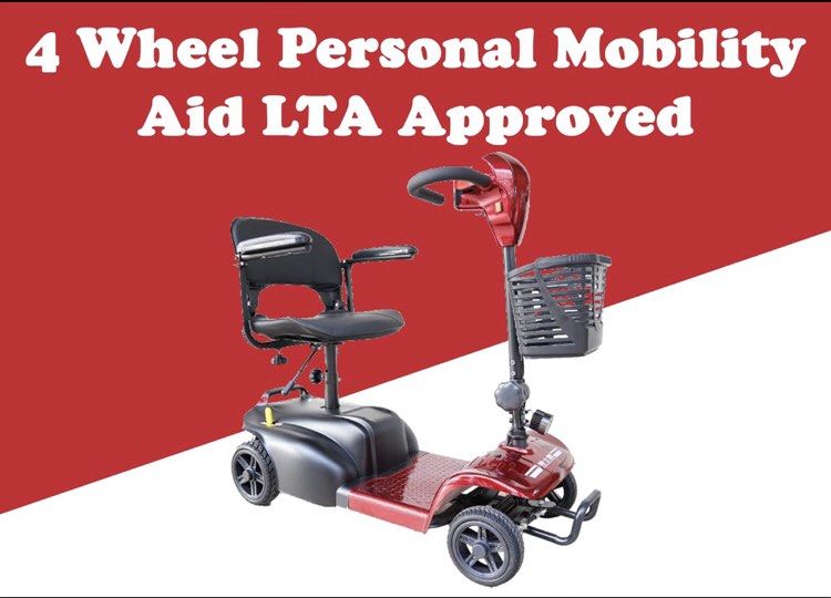 Electric Wheelchair 4 Wheel Personal Mobility Aid LTA Approved, Sports ...