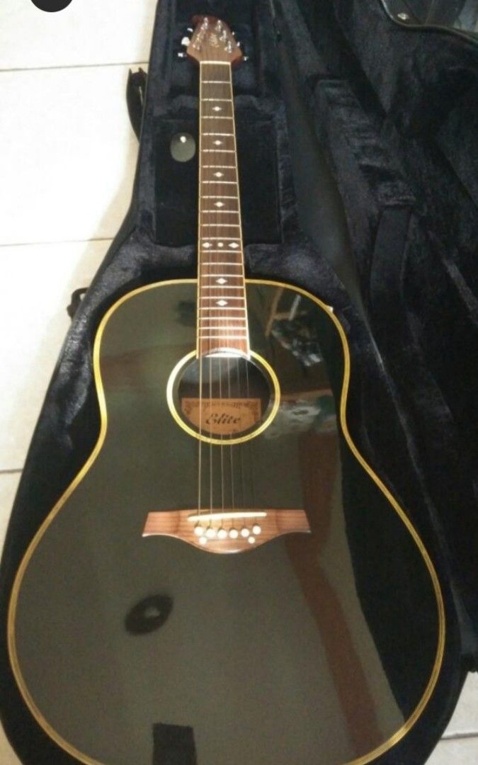 Elite Ovation Roundback Guitar, Hobbies & Toys, Music & Media, Musical ...
