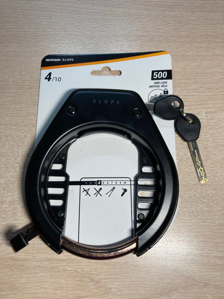 Elops FRAME LOCK 500 for Elops City bikes - black, Sports Equipment ...