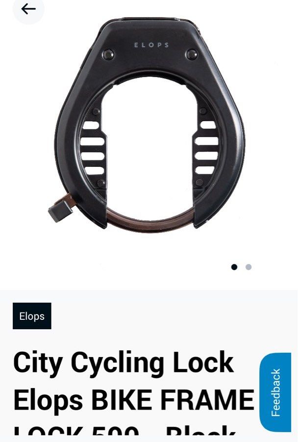 Elops FRAME LOCK 500 for Elops City bikes - black, Sports Equipment ...