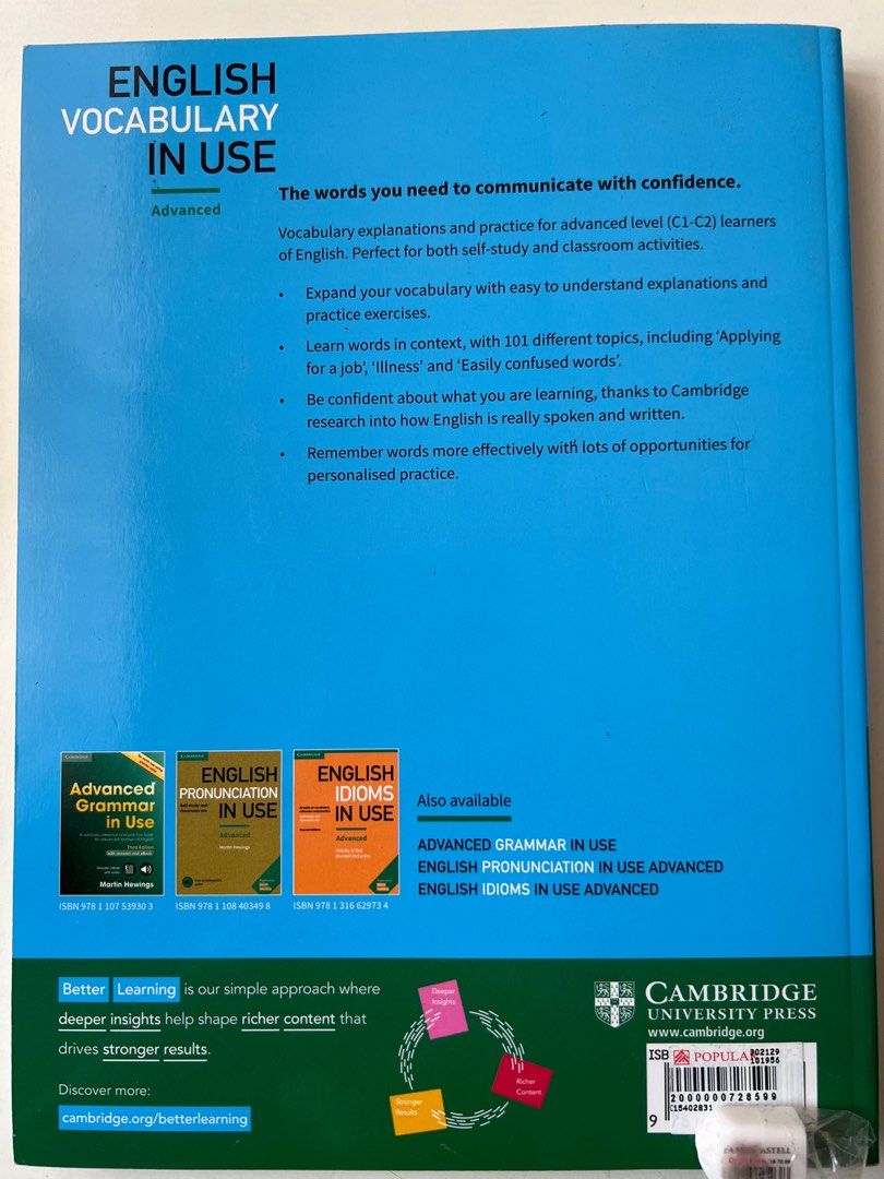 English Vocabulary In Use, Hobbies & Toys, Books & Magazines, Textbooks ...