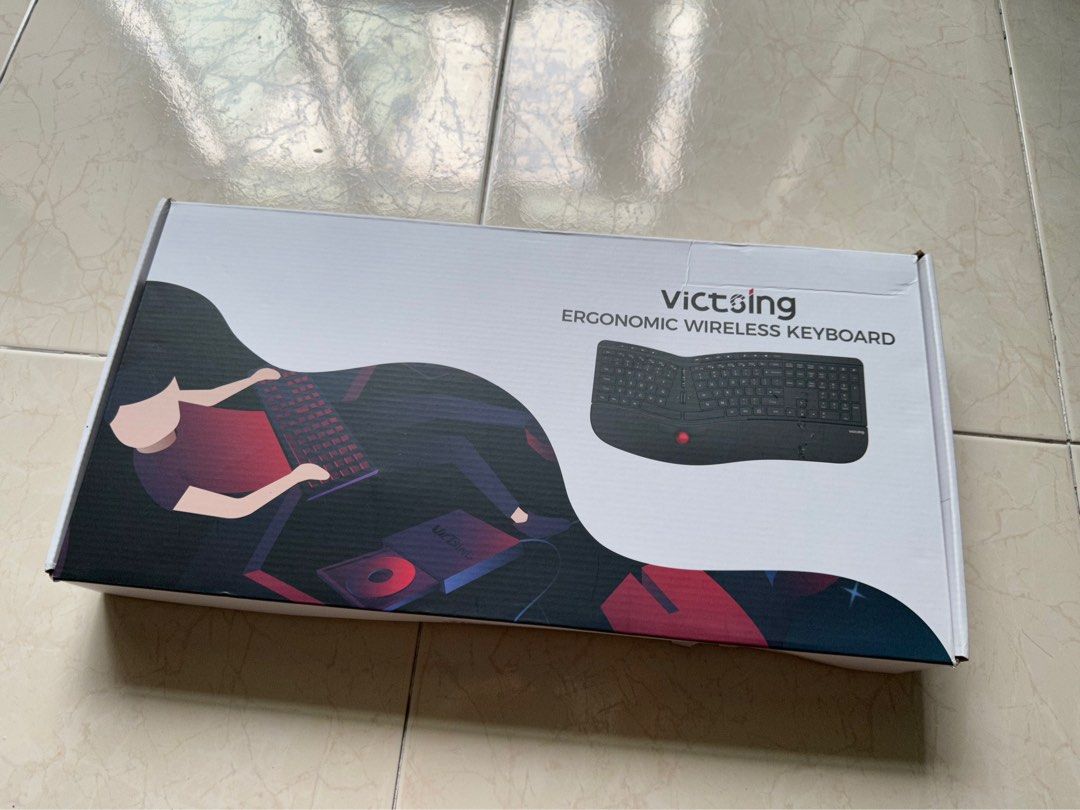 Ergonomic Split Keyboard with Trackball, Computers & Tech, Parts ...