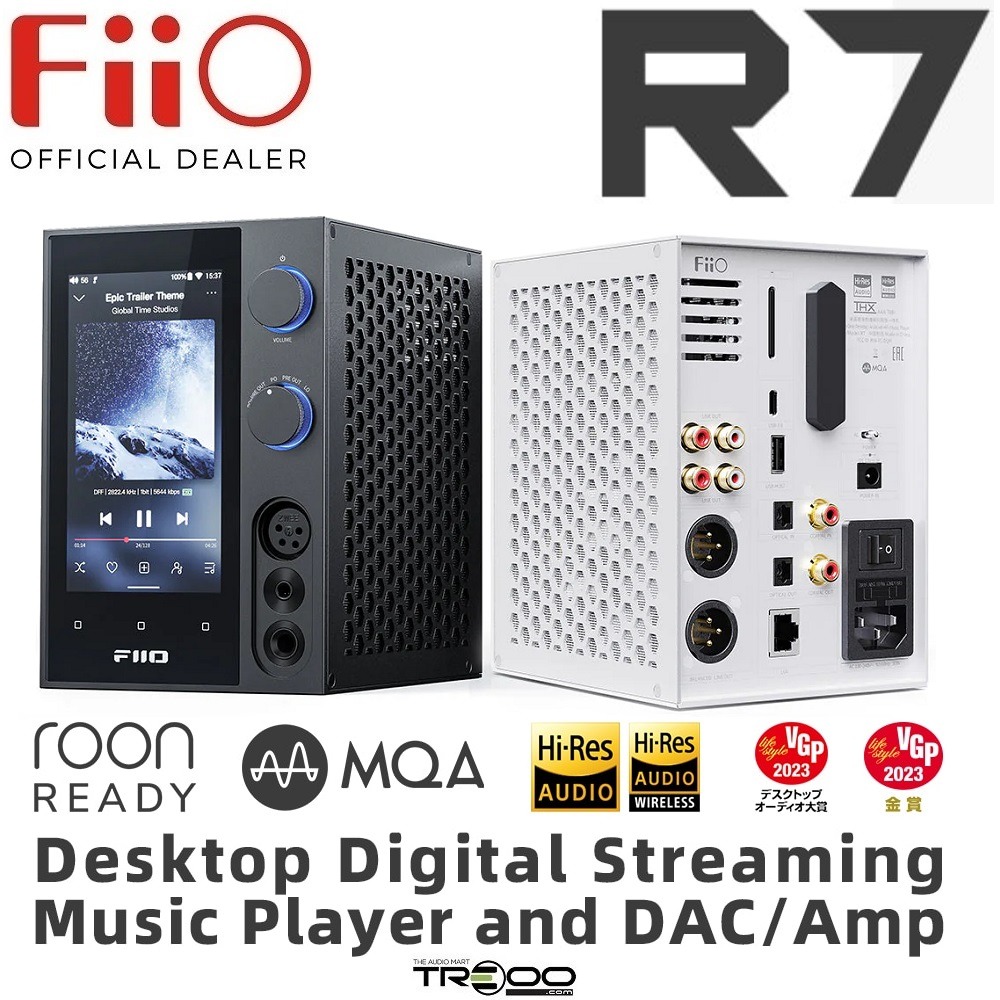 FiiO R7 Wireless/Wired Desktop All-in-One HiFi Streamer Audio Player ...