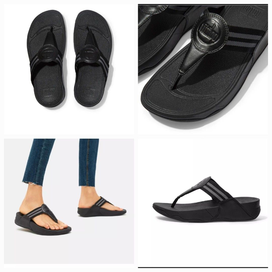 Fitflop walkstar women sandals all black BNIP authentic, Women's ...