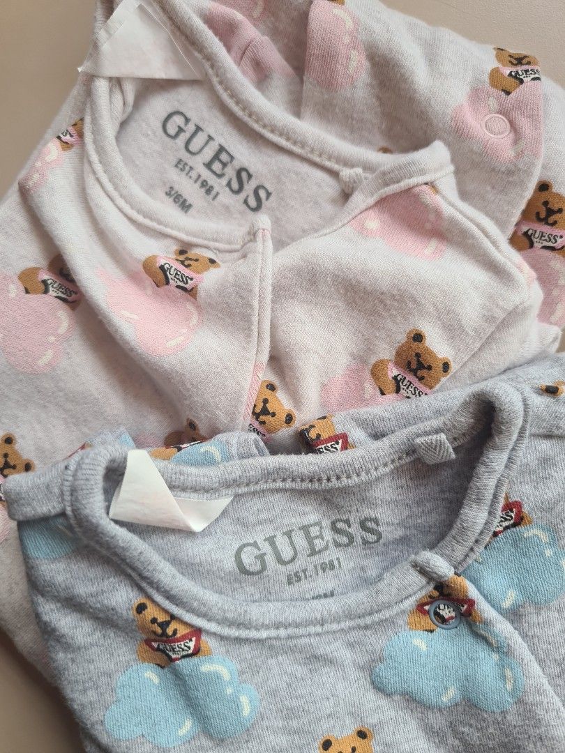 GUESS footed baby sleepers/body suits 3 -6 months, Babies & Kids ...