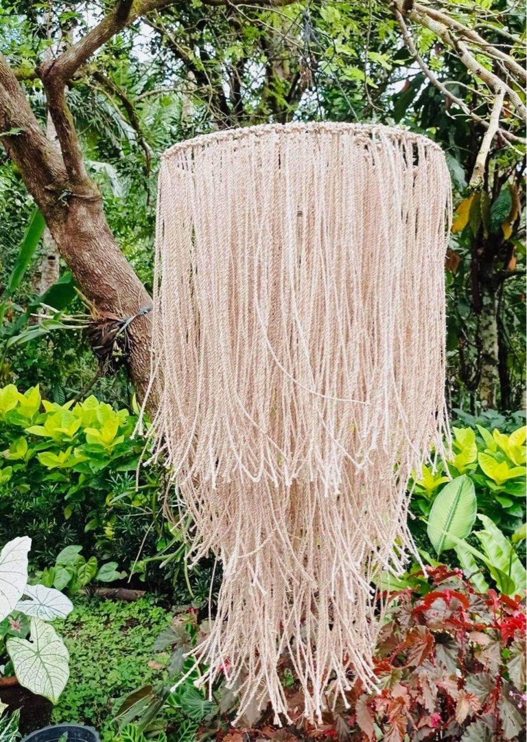 Handcrafted Rustic Abaca Lamp, Furniture & Home Living, Lighting & Fans ...