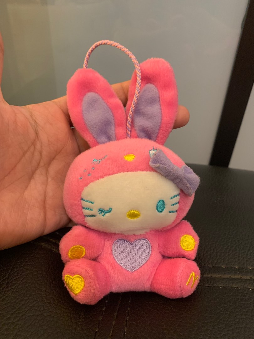 Hello Kitty Colorful Bunny Pink Mascot Purple Heart on Carousell