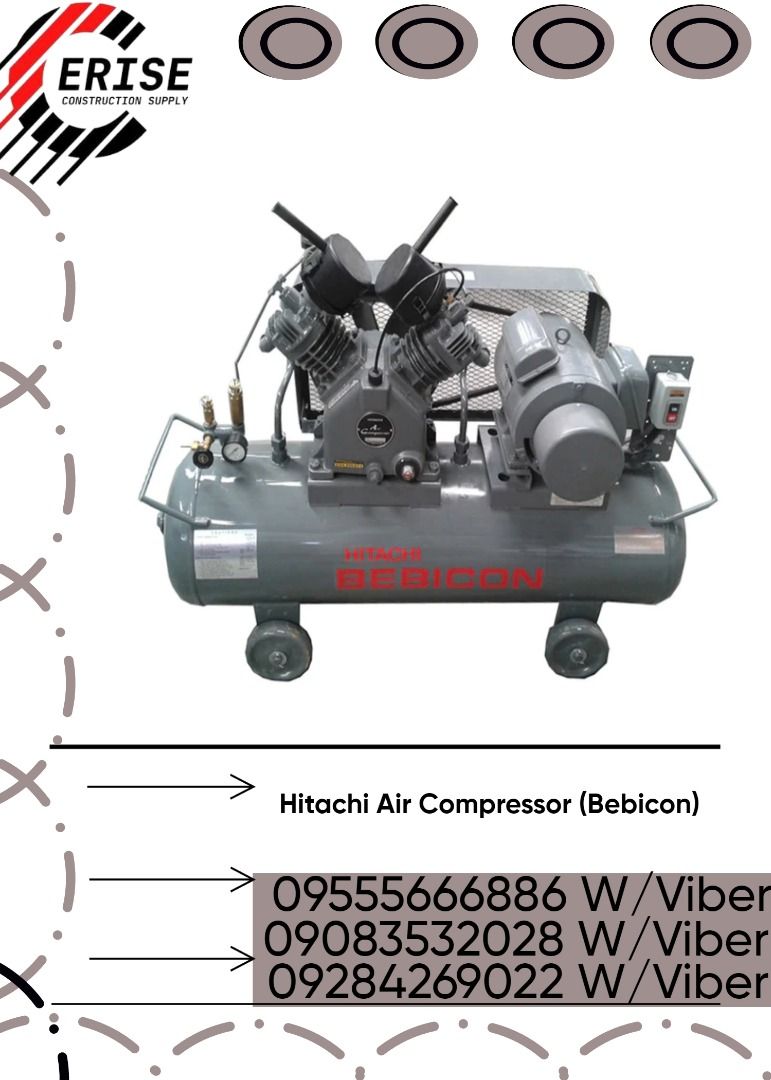Hitachi Air Compressor (Bebicon), Commercial & Industrial, Construction ...