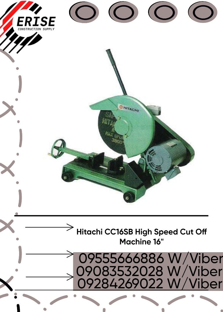Hitachi CC16SB High Speed Cut Off Machine 16", Commercial & Industrial ...