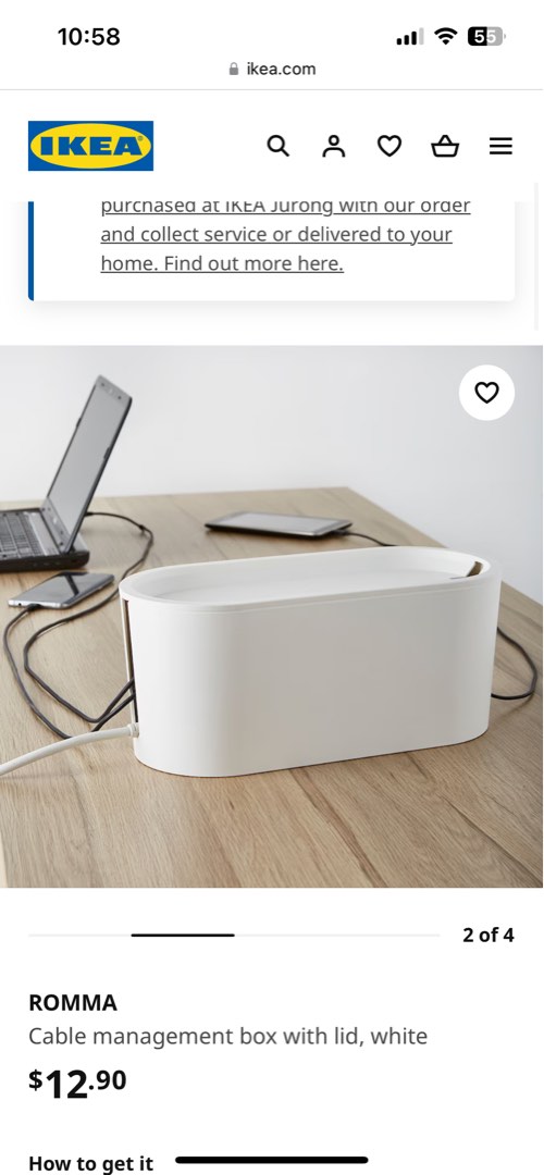 IKEA Cable Management box with lid, Furniture & Home Living, Home ...