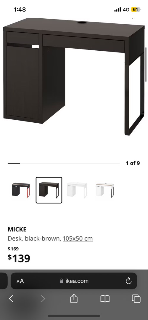 IKEA Micke Desk, Furniture & Home Living, Furniture, Tables & Sets on ...