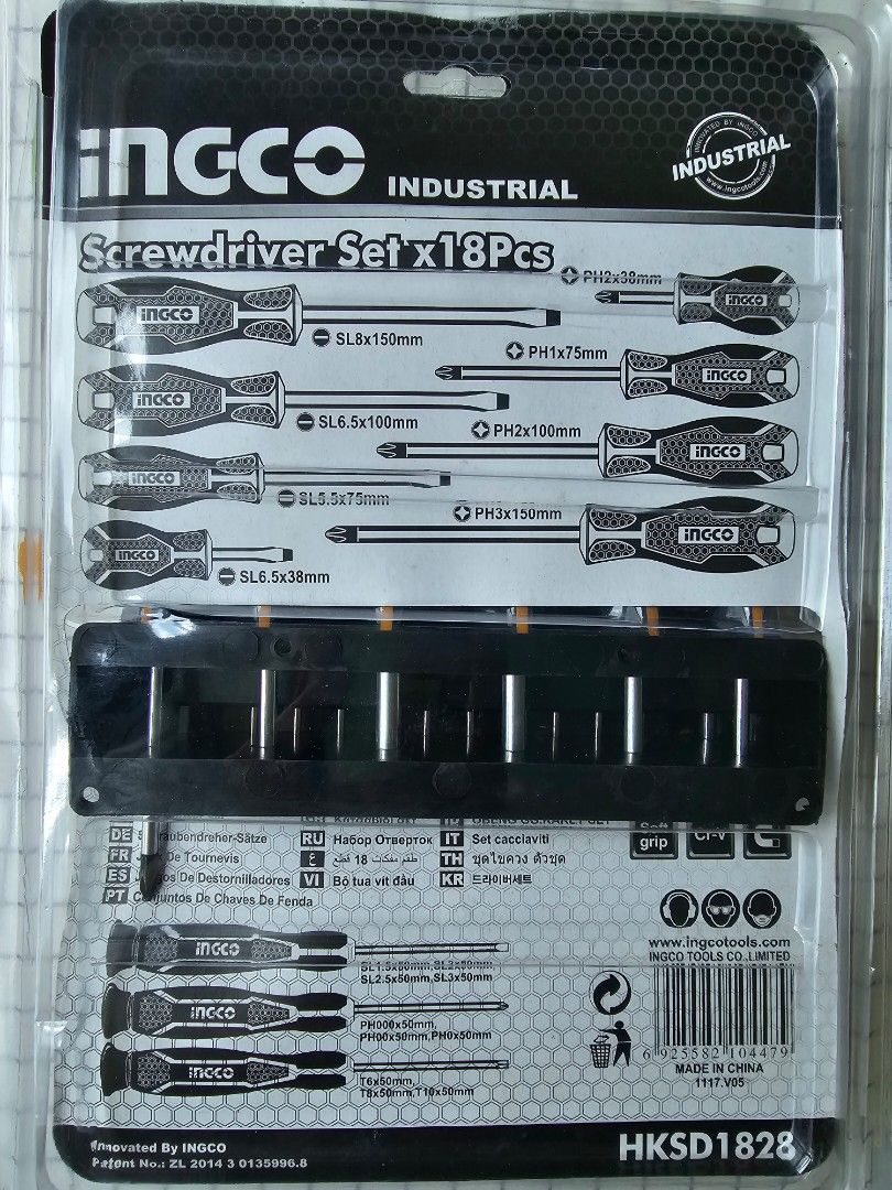 INGCO Tools Kit 18 PCS Screwdriver and Precision Screwdriver Set ...