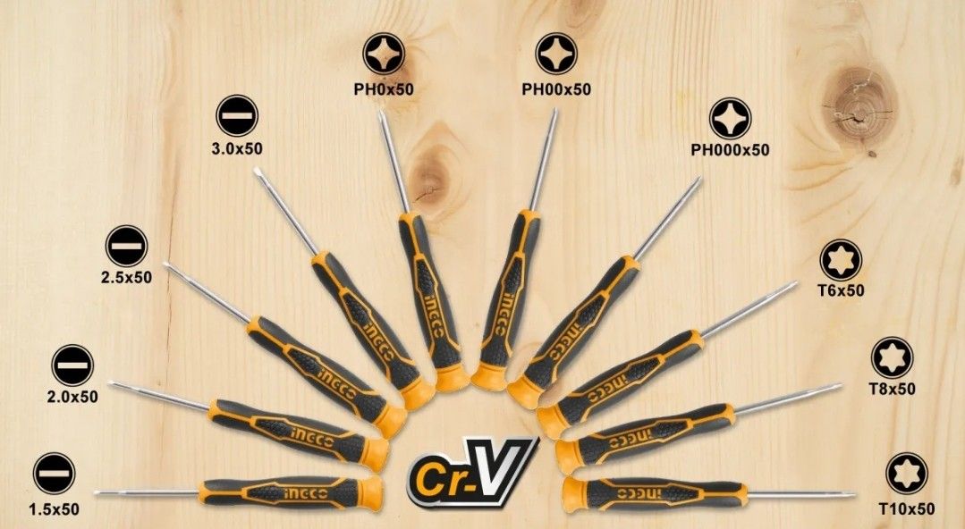 INGCO Tools Kit 18 PCS Screwdriver and Precision Screwdriver Set ...