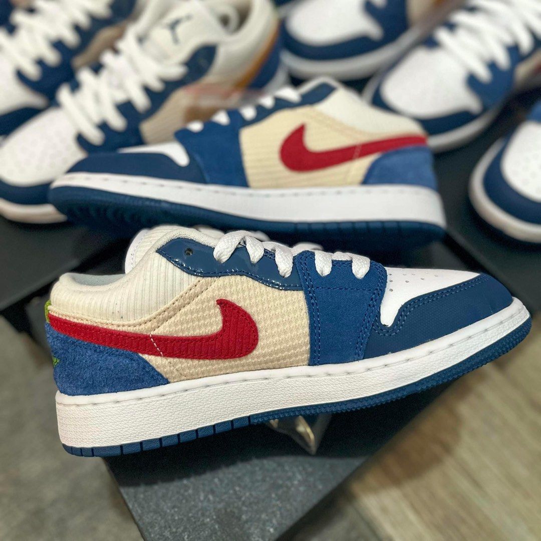 Jordan 1 Low SE ‘Multi-Texture’ GS, Women's Fashion, Footwear, Sneakers ...