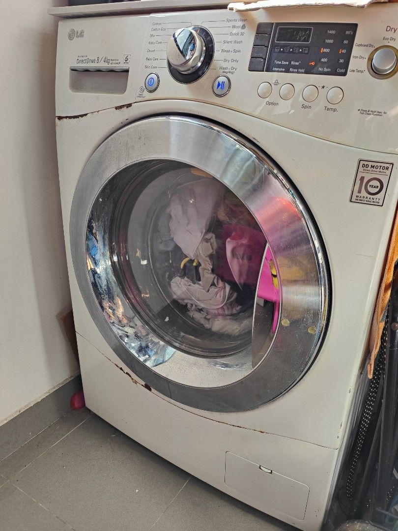 Lg Inverter washer dryer 8kg/4kg, TV & Home Appliances, Washing Machines and Dryers on Carousell