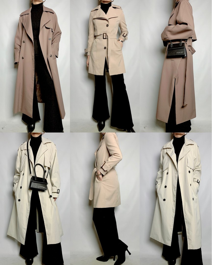 Long trench coat, Spring trench coat, Lightweight trench coat, Brown ...