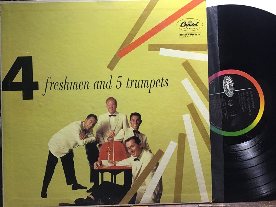 LP 4 Freshmen and 5 Trumpets OOP VINYL RECORD Anubis Piring Hitam ...