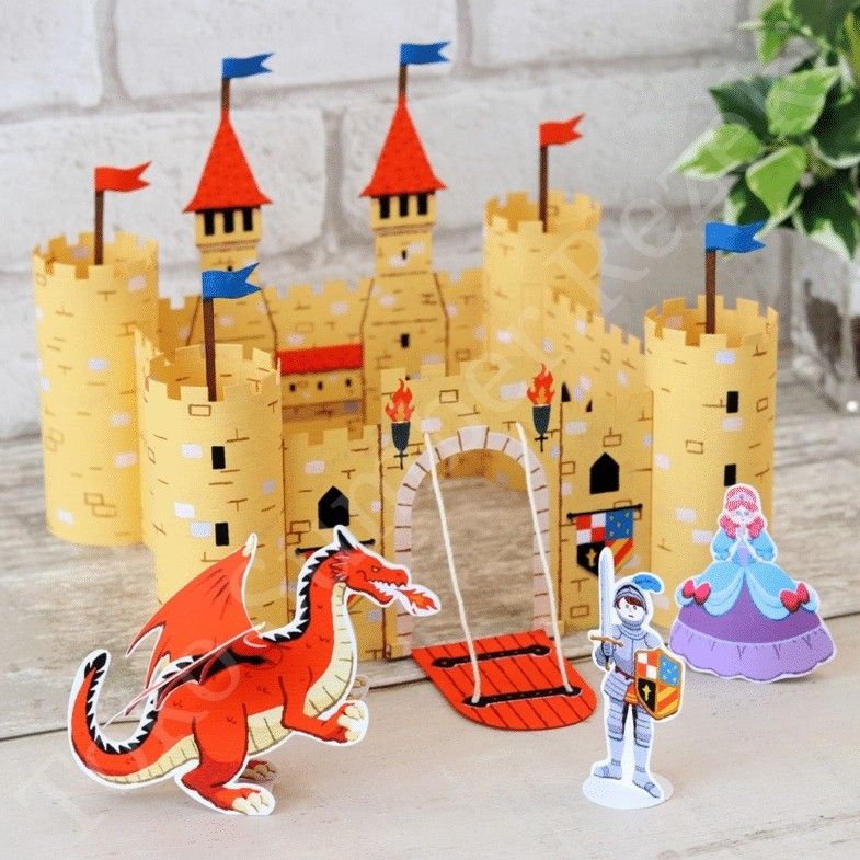 Menara Paper Craft Naga Princess Medieval Figure Papercraft DIY Castle ...