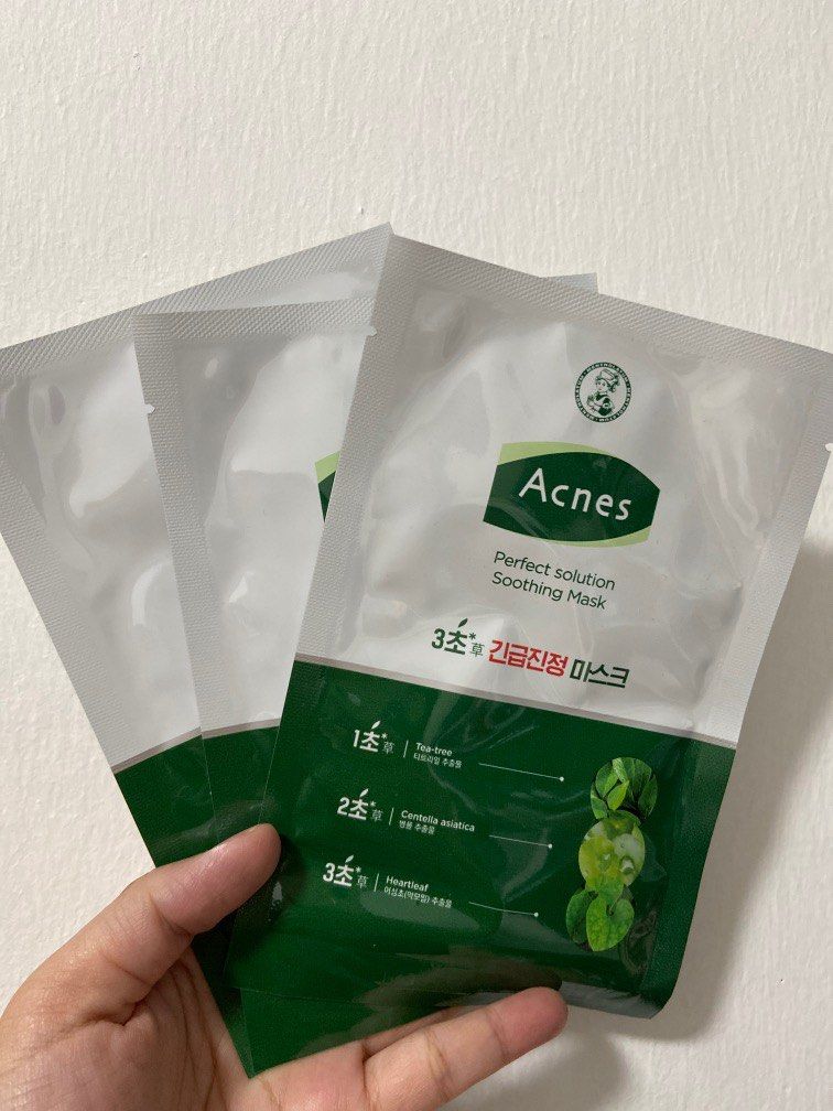 Mentholatum Acne Perfect Solution Soothing Mask, Beauty & Personal Care ...