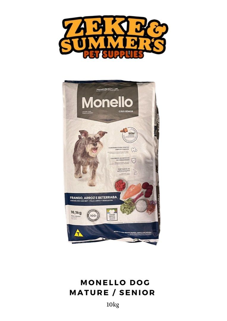 Monello Dog Senior/Matured 1kg orig packaging and 10kg bag, Pet ...