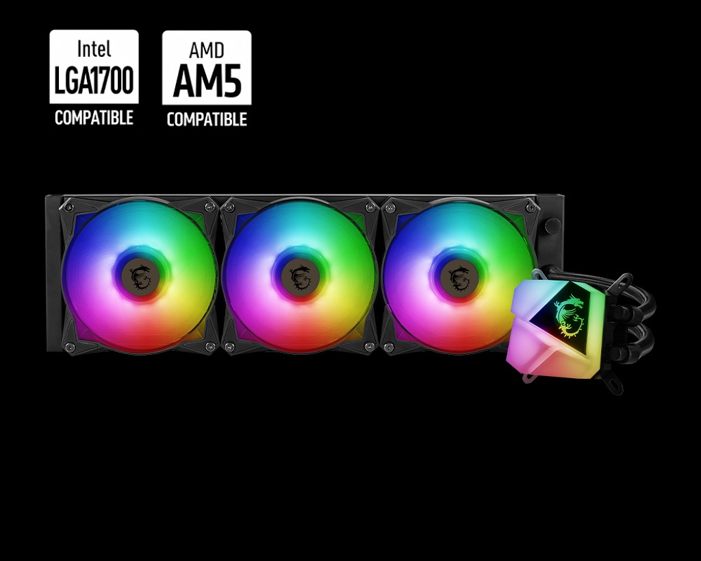 MSI MAG CORELIQUID C360 | AM5 & LGA1700 | 360mm Liquid Cooler ARGB AIO ...