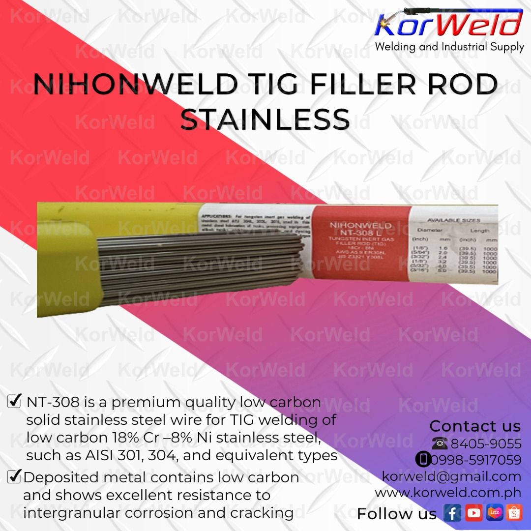 Nihonweld Stainless TIG Filler Rod, Commercial & Industrial ...