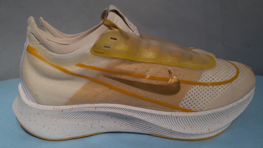 Nike Air ZOOM FLY 3 Premium Gold womens running shoes, Women's Fashion ...