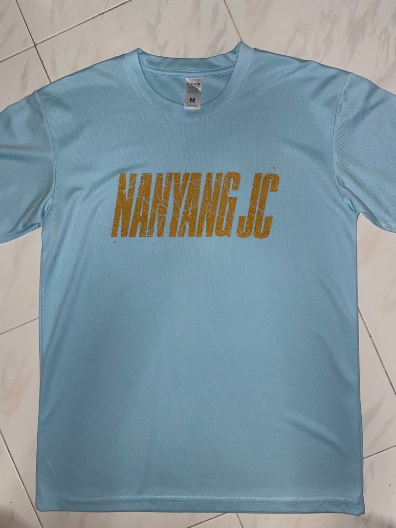 nyjc tiffany blue shirt with gold wording dry fit top, Men's Fashion ...