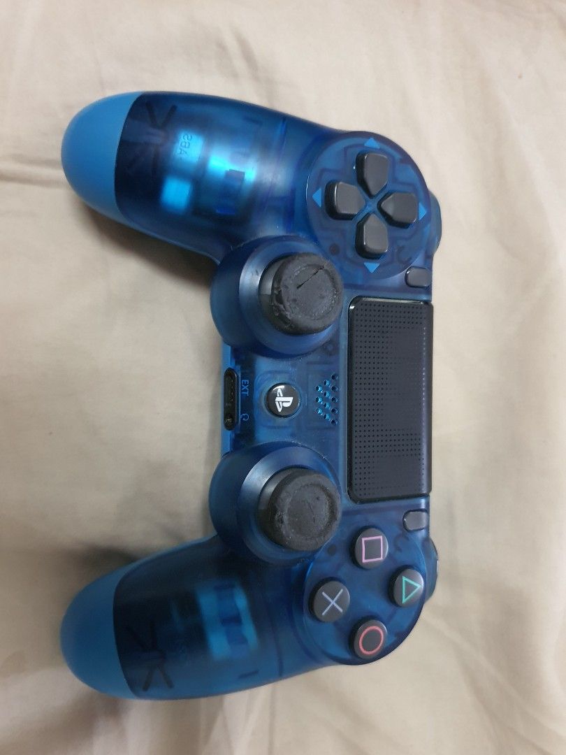 Original PS4 Dualshock wireless controller blue crystal on Carousell