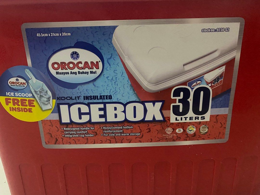 Orocan Icebox/Cooler (30Liters), Furniture & Home Living, Kitchenware ...