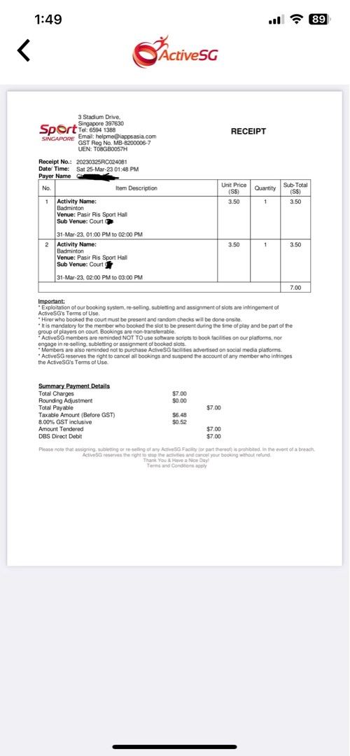 Pasir Ris Sports hall 1-3pm, Sports Equipment, Sports & Games, Racket ...