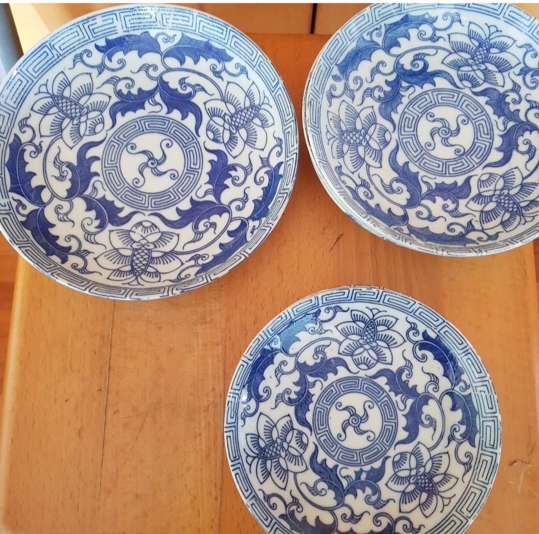 Peranakan blue batik design plates and bowls, Furniture & Home Living ...