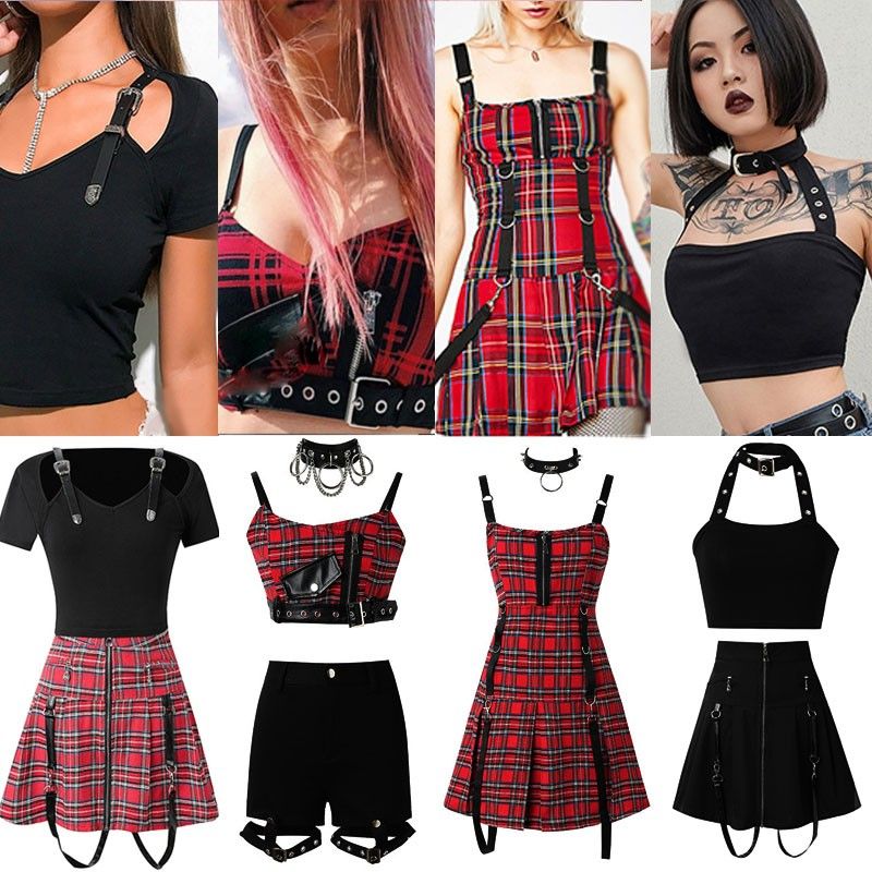 (PO) Goth assorted outfit set, Women's Fashion, Dresses & Sets, Sets or ...