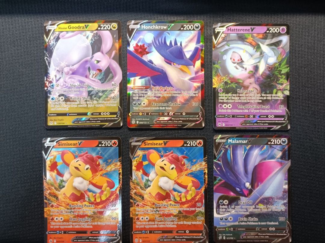 Pokemon V cards: Shaymin V; Samurott V; Rhyperior V; Stoutland V ...