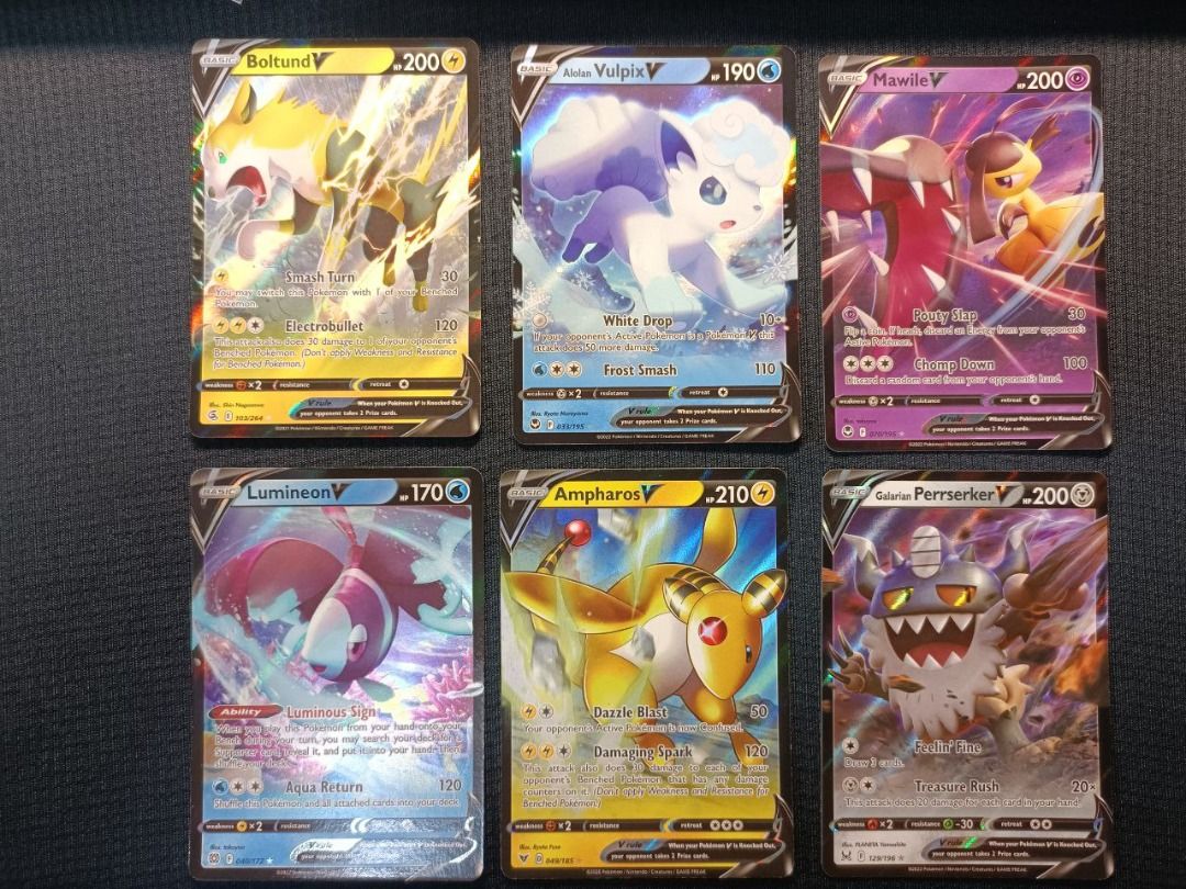 Pokemon V cards: Shaymin V; Samurott V; Rhyperior V; Stoutland V ...