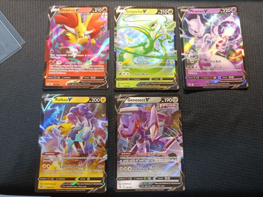 Pokemon V cards: Shaymin V; Samurott V; Rhyperior V; Stoutland V ...