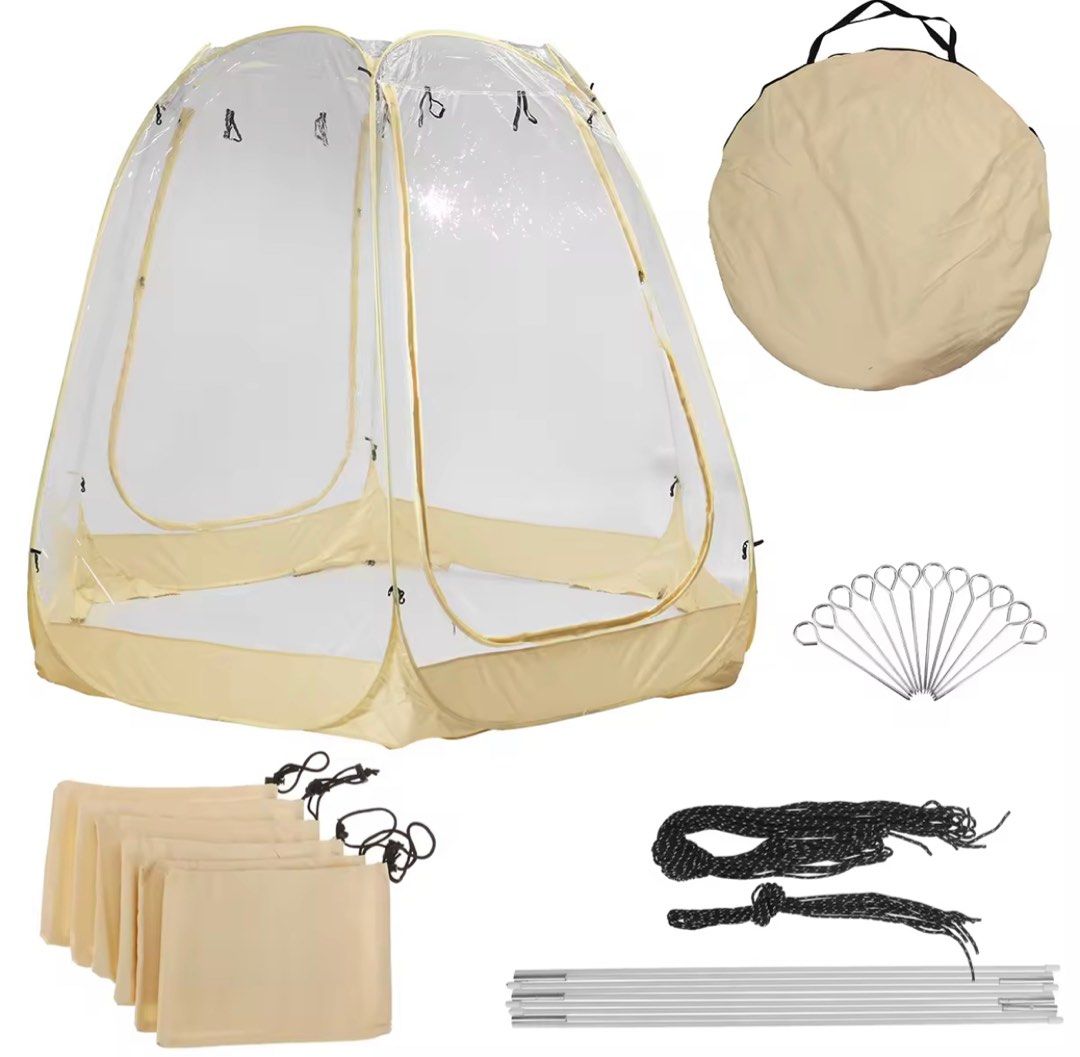 Pop up igloo tent see through transparent 10 ft, Sports Equipment ...