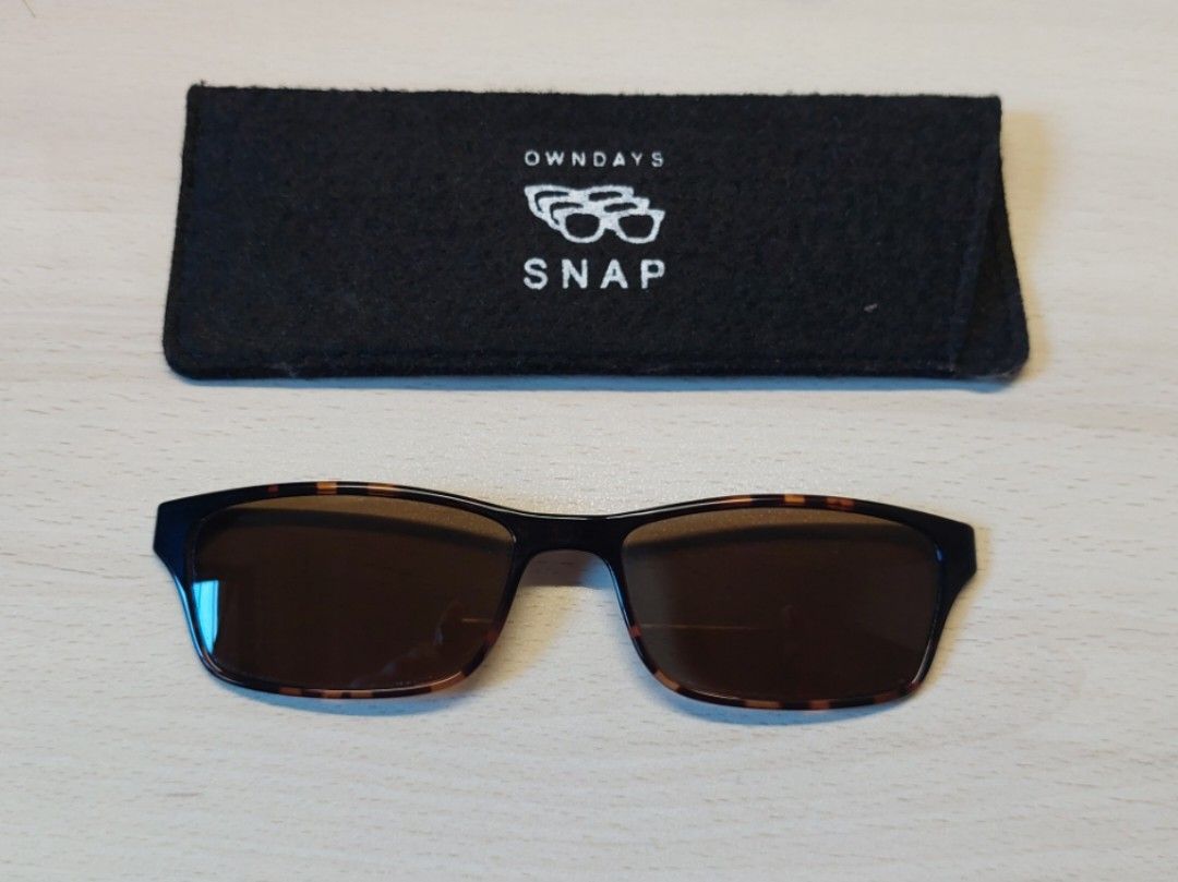 RARELY use Original OWNDAYS Snap-on shades - Brown, Men's Fashion ...