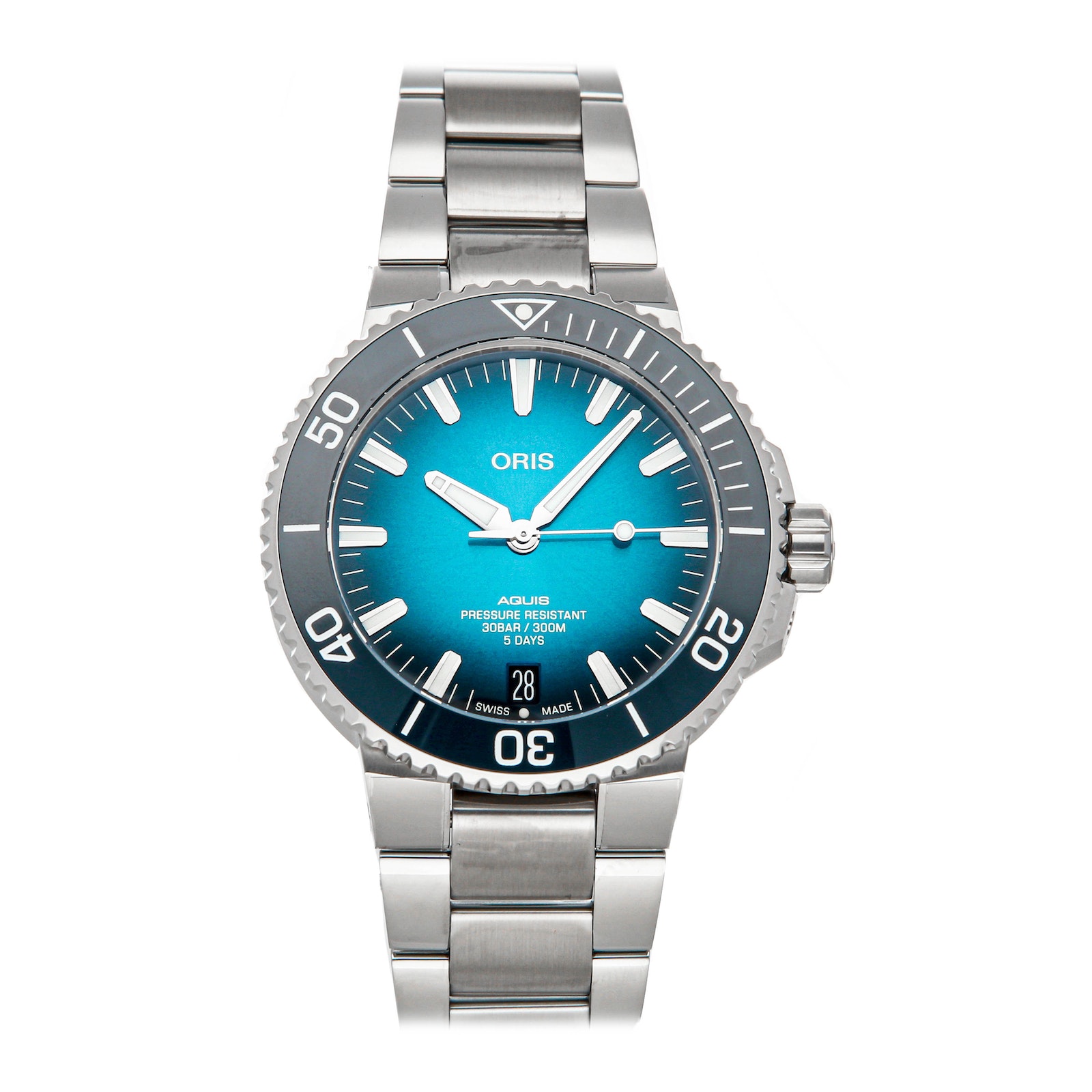 Pre-Owned Oris Aquis Date Calibre 400 01 400 7763 4135-07 8 , Luxury ...