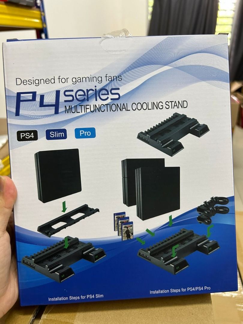 PS4 Multifunction Cooling Stand with DualShock 4 Controller Charging ...