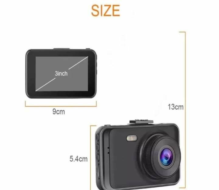 QCY 3 Inch Dash Cam Wi-Fi Recorder 170 Degree Wide Angle Car Camera ...